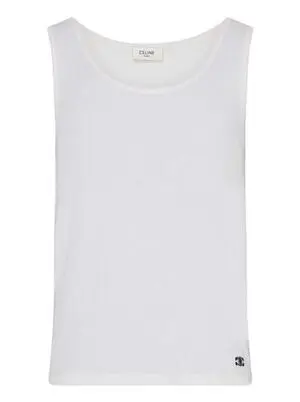 CELINE Triomphe Tank Top In Silk Jersey