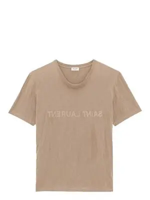 Saint Laurent Reverse T-shirt - Taupe/natural