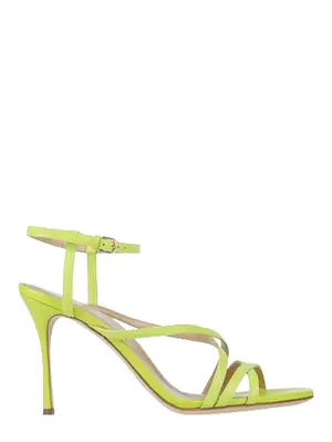 SERGIO ROSSI Leather Ankle Strap Sandals