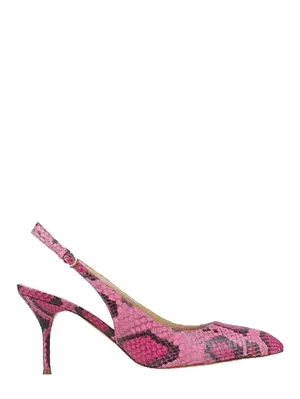 SERGIO ROSSI Leather Slingback Pumps - Pink