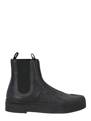 Emporio Armani Leather Chelsea Boots - Black