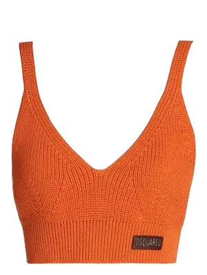 Dsquared2 Knit Crop Top - Orange
