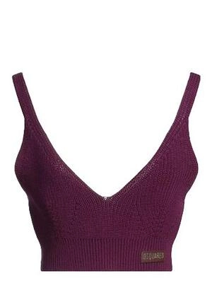Dsquared2 Knit Crop Top - Plum