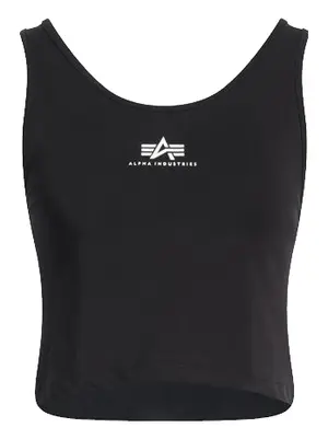 Alpha Industries Jersey Crop Top - Black