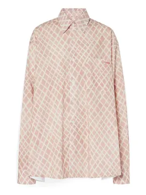 Marni Checked Cotton Poplin Shirt - Pink