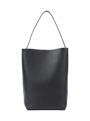 THE ROW Park Large N/s Leather Tote Bag - Black