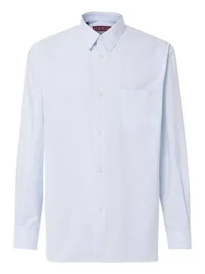 Gucci Striped Cotton Poplin Shirt - Blue