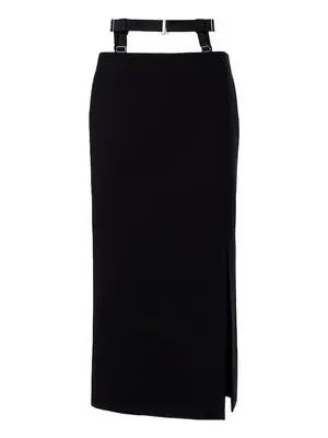 MUGLER Cutout Pencil Skirt - Black