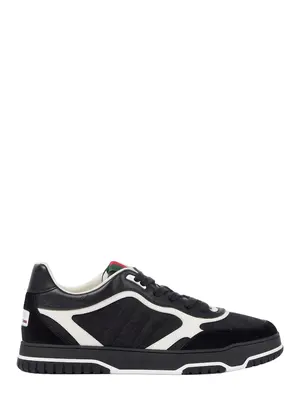 Gucci Re-web Gg Canvas Sneakers - Black