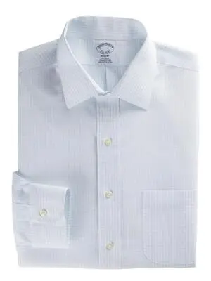 Brooks Brothers Checkered Graph Dress Shirt Graphite
