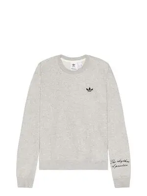 Adidas X Wales Bonner L/s Crew Sweatshirt - Heather Grey