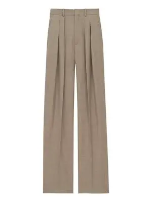 Saint Laurent Wool Tailored Trousers - Grey