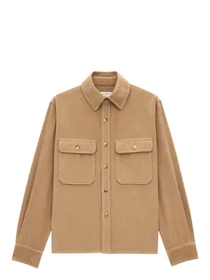 Saint Laurent Corduroy Overshirt - Brown