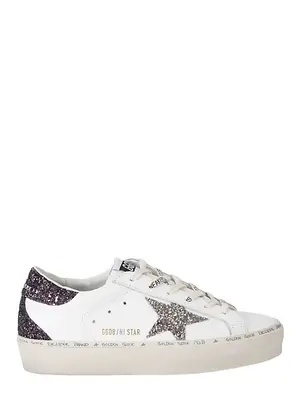 GOLDEN GOOSE Hi Star Glitter-embellished Low-top Trainers - White/comb