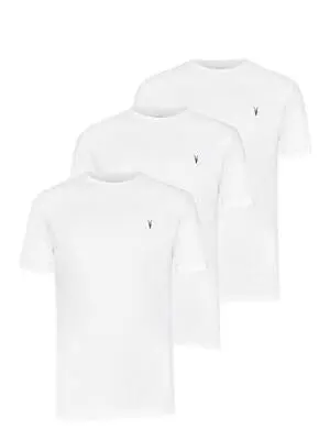 ALLSAINTS Brace Logo-embroidered Pack Of Three Cotton-jersey T-shirts - White