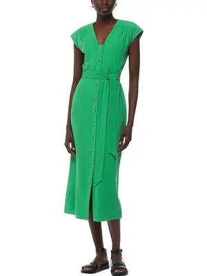 Whistles Misty Midi Dress - Green
