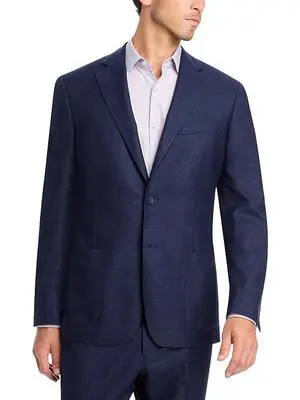 Vince Melange Solid Unstructured Slim Fit Suit Jacket - Dark Blue
