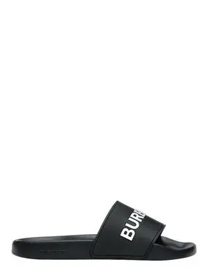 Burberry Logo Slides - Black/optic White