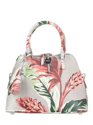 MAISON MARGIELA Leather Tote With Floral Print - Grey