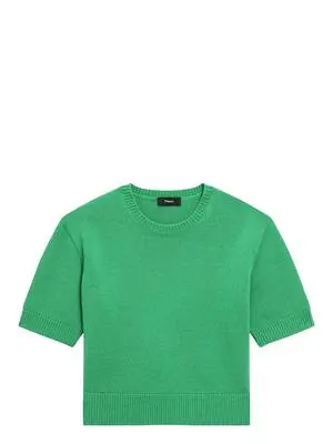 Theory Theory Cashmere Cropped T-Shirt Bright Lea