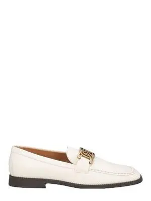 TOD'S Loafers In Calfskin With Metal Detail - White