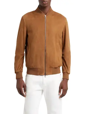 Loro Piana Loro Piana Suede Bomber Jacket Pecan