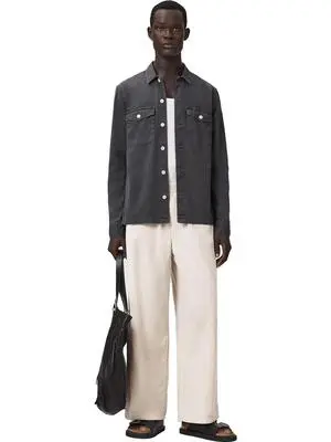 ALLSAINTS Spotter Slim Fit Overshirt Blue