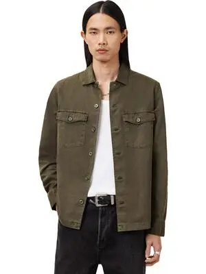 ALLSAINTS Spotter Slim Fit Overshirt - Cargo Green