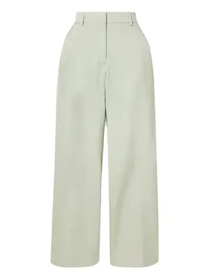 Dries Van Noten Satin Straight-leg Pants - Green