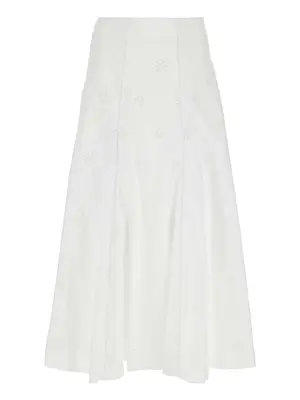 CHLOÉ Chloé Broderie-Anglaise Poplin Skirt