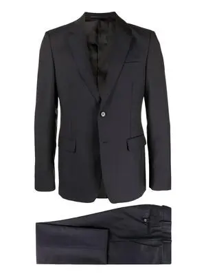 Prada Single-breasted Virgin Wool-blend Suit - Blue