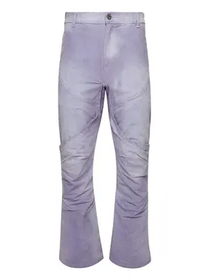 RRR123 Canvas Straight-leg Trousers - Purple