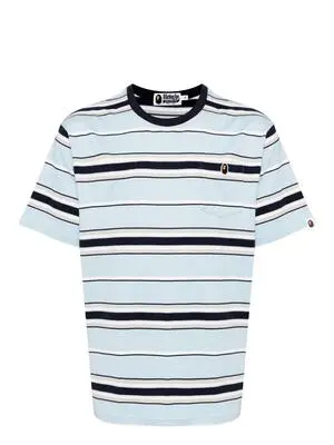 A BATHING APE Stripe T-shirt - Blue