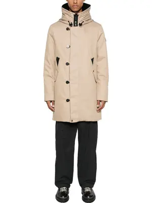 Peuterey Logo-patch Parka Coat - Neutrals