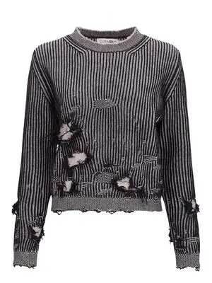 MAISON MARGIELA Distressed-effect Knitted Jumper - Grey