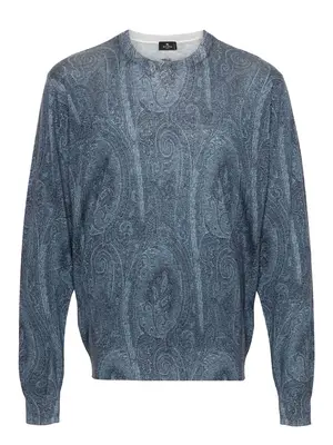 Etro Paisley Print Sweater - Blue