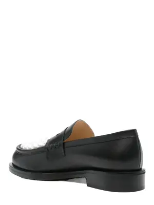 Mach & Mach Logo-plaque Loafers - Black