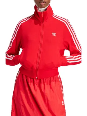 Adidas Originals By Alexander Wang Adicolor 3-stripes Knit Track Jacket - Better Scarlet