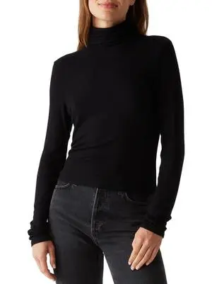 Michael Stars Michael Stars Tara Rib Turtleneck Black