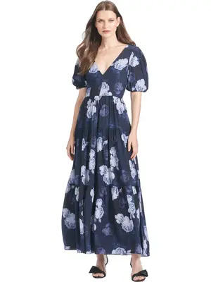 Sachin & Babi Carina Midi Dress - Midnight Glacial Rose