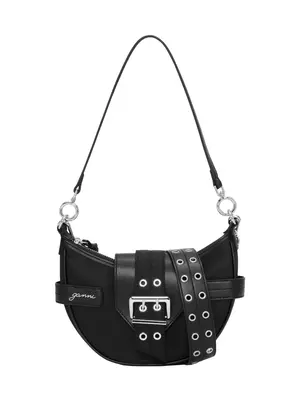 GANNI Small Bucky Crossbody Bag - Black