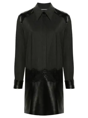 Alberta Ferretti Panelled Shirt-dress - Grey