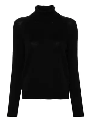BLANCA VITA Ribbed-knit Sweater - Black