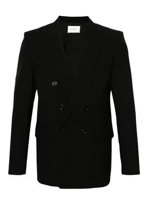 Saint Laurent Wool Gabardine Blazer - Black