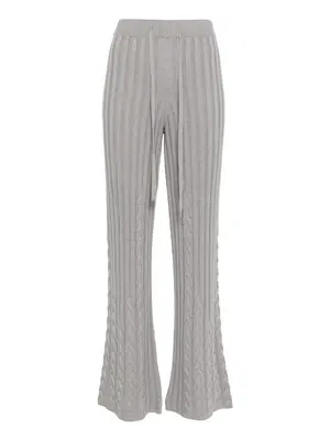TWINSET Cable-knit Flared Trousers - Grey