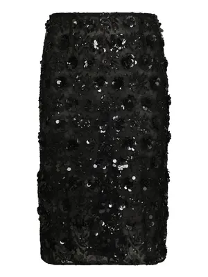 Dolce & Gabbana Sequin-embellished Tweed Skirt - Black