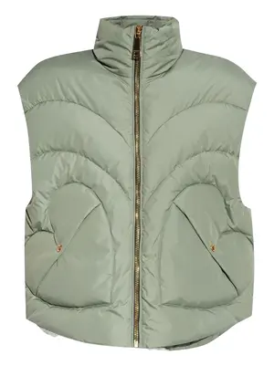 Khrisjoy High-neck Vest Jacket - Green