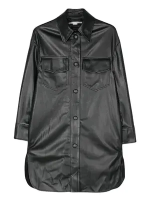 Stella McCartney Faux-leather Overshirt - Black