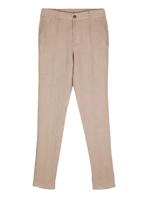 Peserico Linen Tapered Trousers - Neutrals