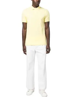 HACKETT Embroidered-logo Cotton Polo Shirt - Yellow